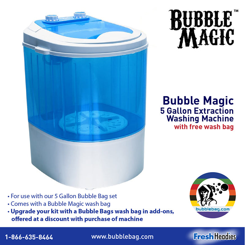 5 Gallon Extraction Washing Machine w/ Wash Bag [Bubble Magic brand]